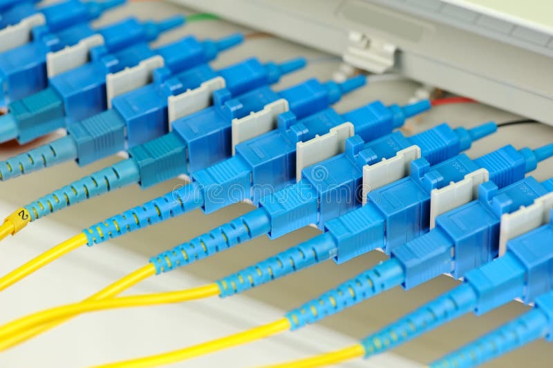 Optical Network Cables and Servers Stock Photo - Image of online, fiber ...