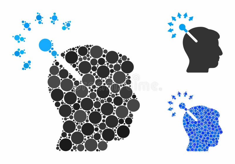 Optical Neural Interface Mosaic Icon of Spheric Items Stock Vector ...