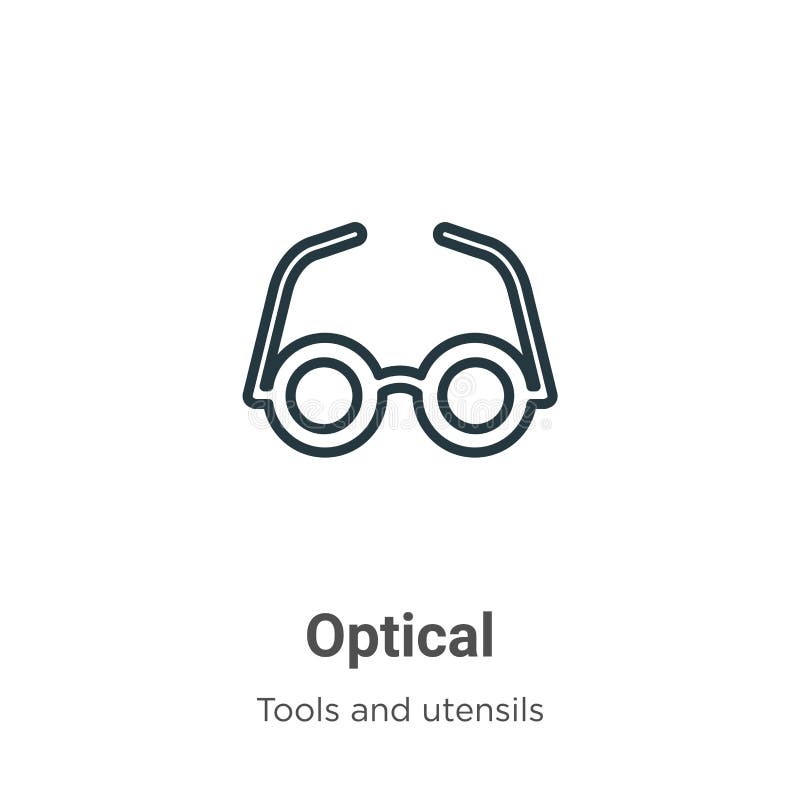 Optical Outline Vector Icon. Thin Line Black Optical Icon, Flat Vector ...