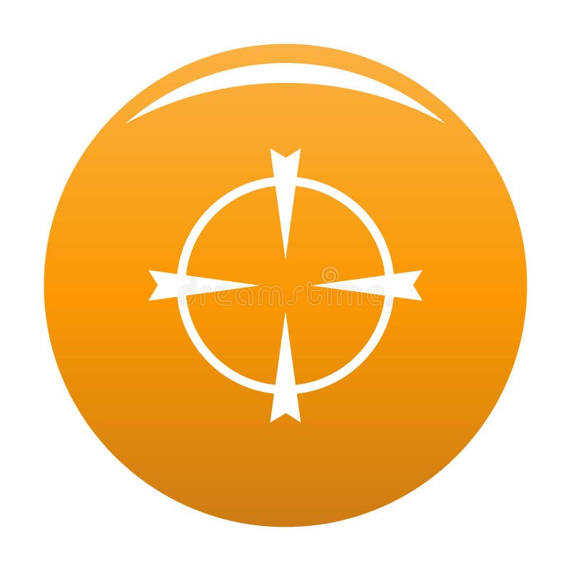 Optical Radar Icon Vector Orange Stock Vector - Illustration of sign ...