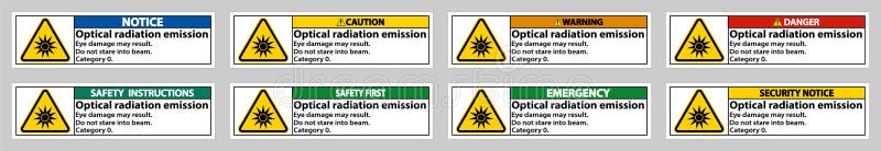Optical Radiation Emission Symbol Sign Isolate on White Background ...