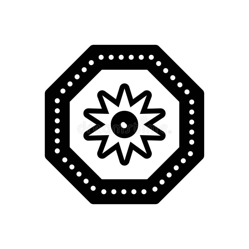 Black Solid Icon for Optical Radiation, Optical and Beware Stock Vector ...