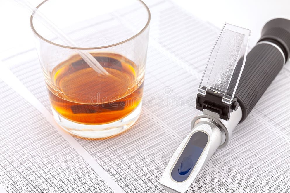 Optical Refractometer for Measuring Alcohol Content Stock Image - Image ...