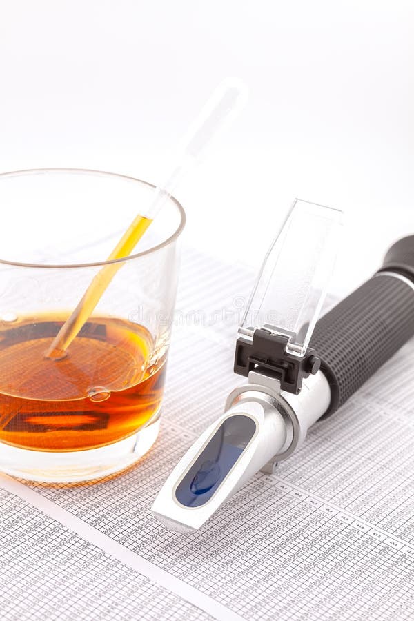 Optical Refractometer for Measuring Alcohol Content Stock Image - Image ...