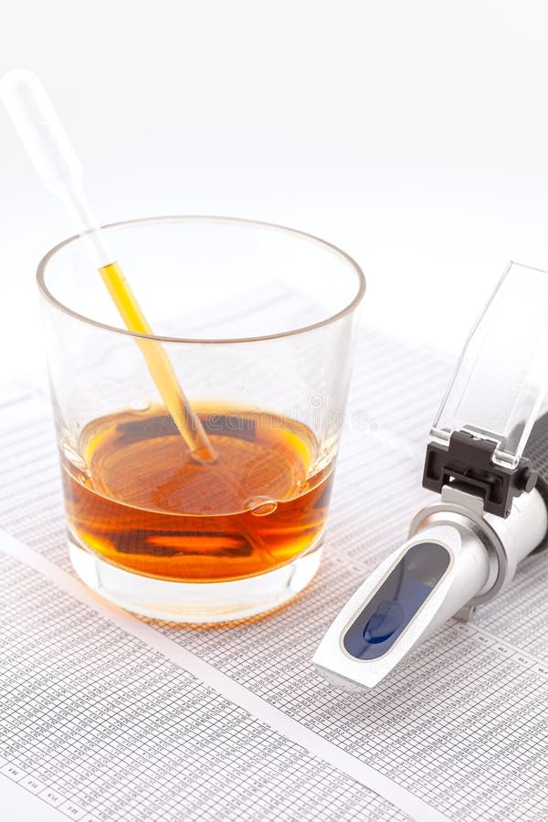 Optical Refractometer for Measuring Alcohol Content Stock Photo - Image ...