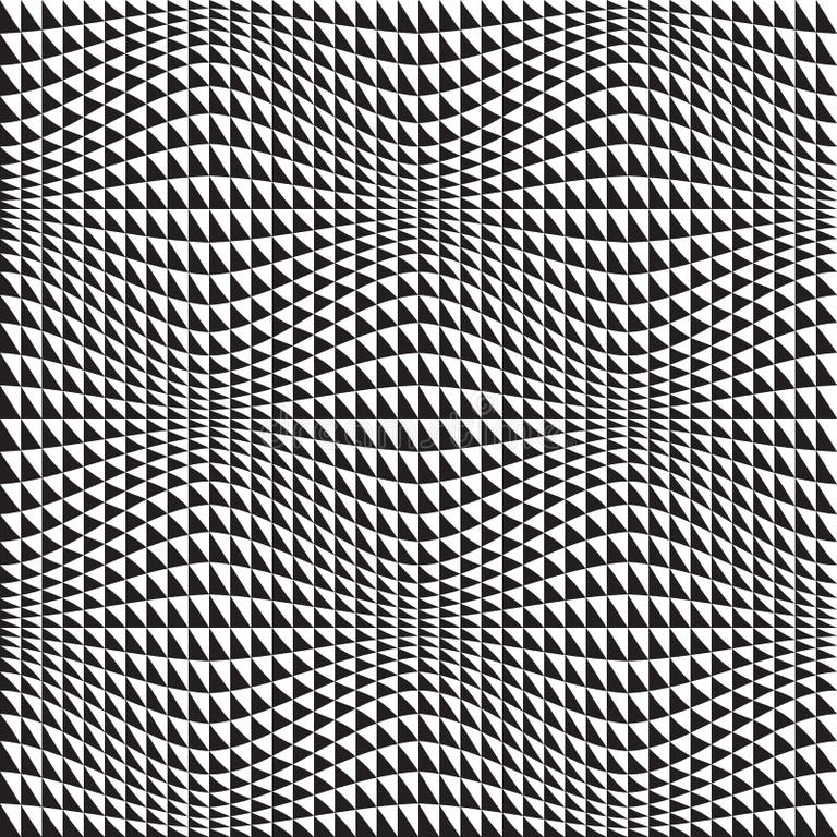 Optical Seamless Pattern of Black and White Distorted Triangles ...