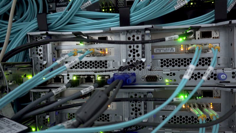 Data Optical Center. Big Data Center Lights Stock Video - Video of ...