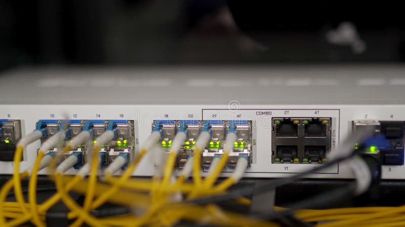 Optical Server and Router of the Data Center Server Room. Network ...