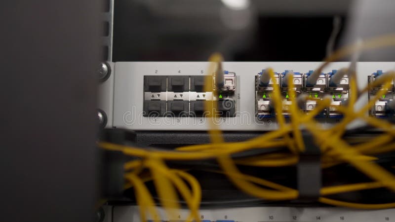 Optical Server and Router of the Data Center Server Room. Network ...