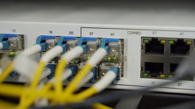 Optical Server and Router of the Data Center Server Room. Network ...