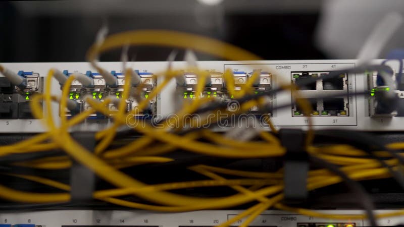 Optical Server and Router of the Data Center Server Room. Network ...