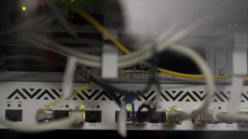 Optical Server and Router of the Data Center Server Room. Network ...