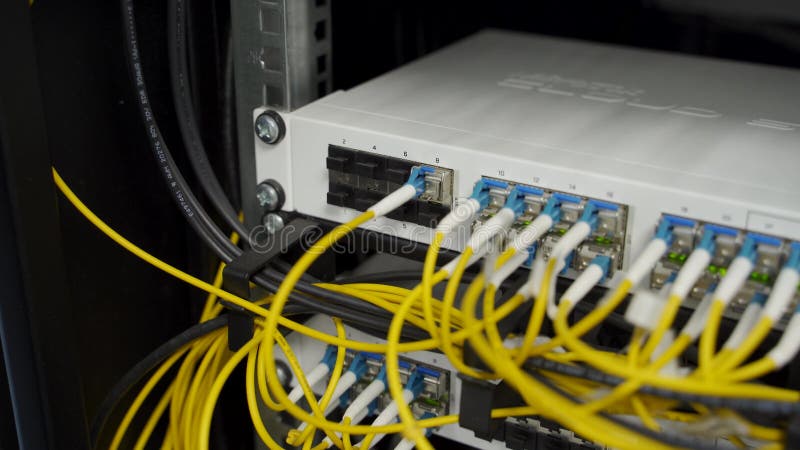 Optical Server and Router of the Data Center Server Room. Network ...