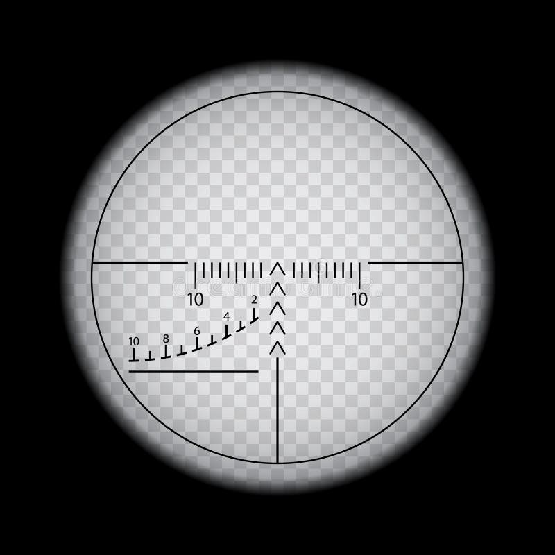 Optical Sight On Plain Background Stock Vector - Illustration of army ...