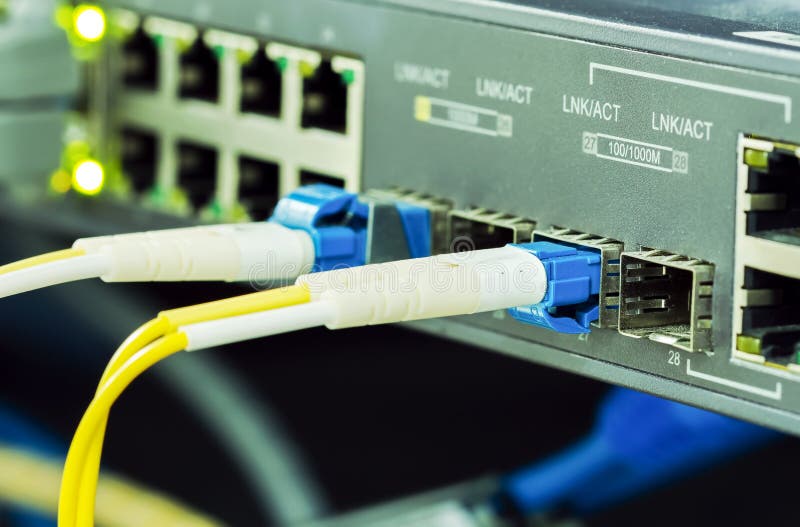 Optical Single Mode LC Patch Cord Stock Photo - Image of digital, fiber ...