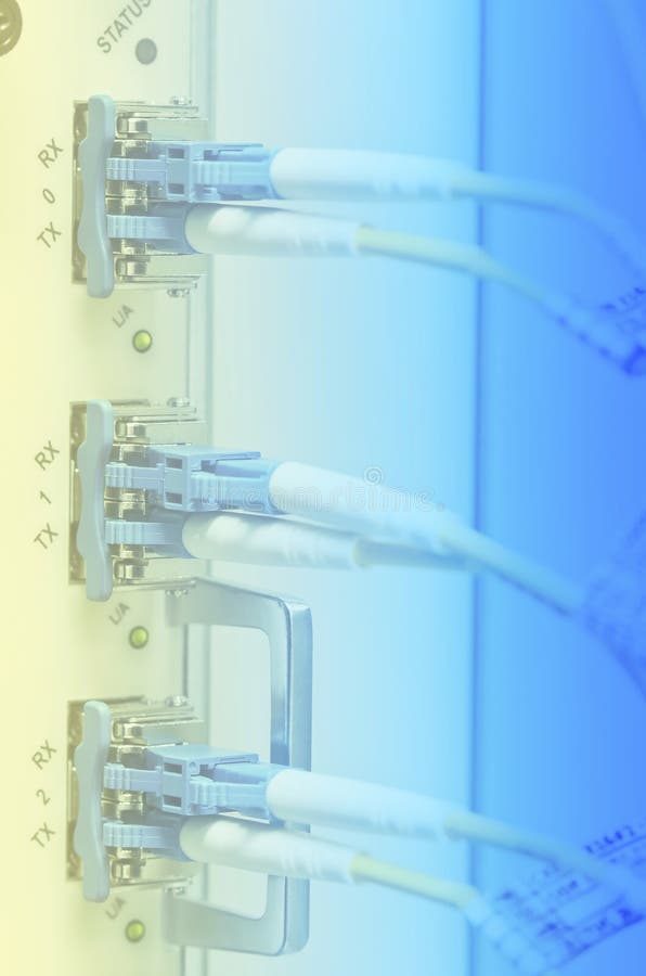 Optical Single Mode LC Patch Cord Stock Photo - Image of close ...