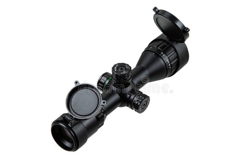 Optical Sniper Scope with Open Protective Covers. Optical Device for ...
