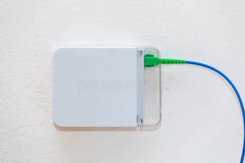 Optical Socket for Internet Browsing with FTTH Fiber Stock Image ...