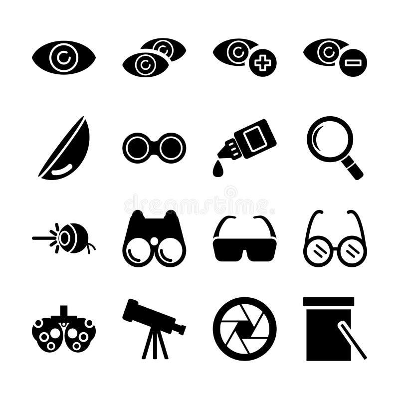 Optical icons stock vector. Illustration of doctor, optometrist - 38741436