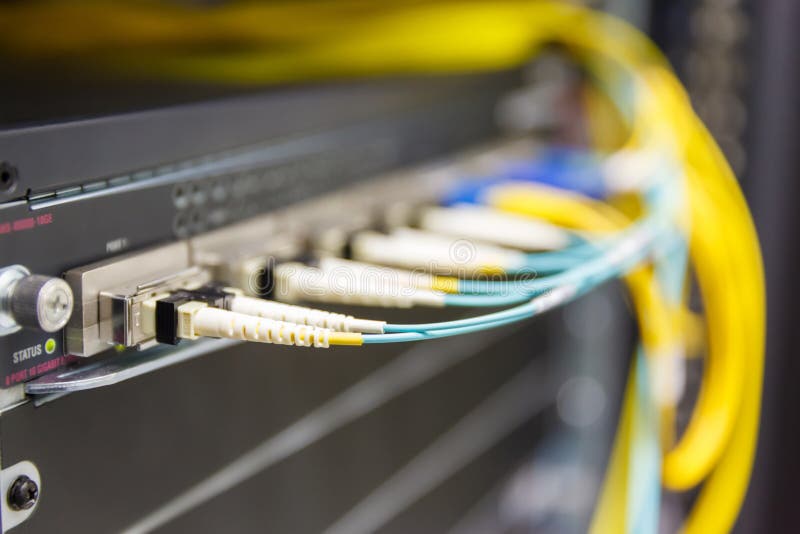 Optical Switch and Colorfull FC Cables Stock Photo - Image of ...