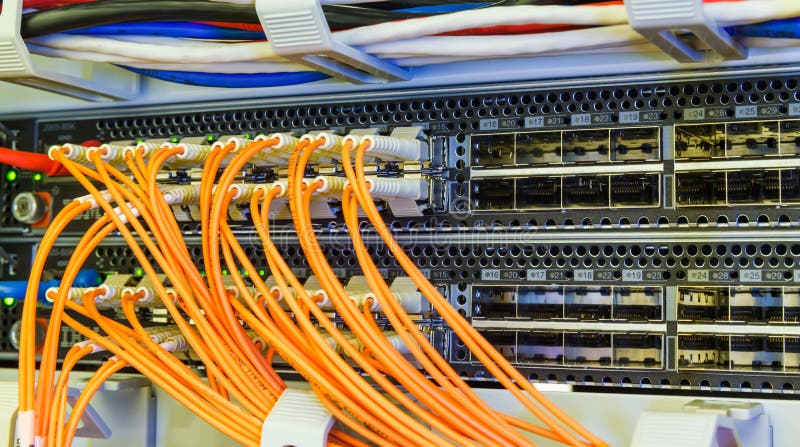 Optical Switch and Colorfull FC Cables Stock Image - Image of cat5 ...