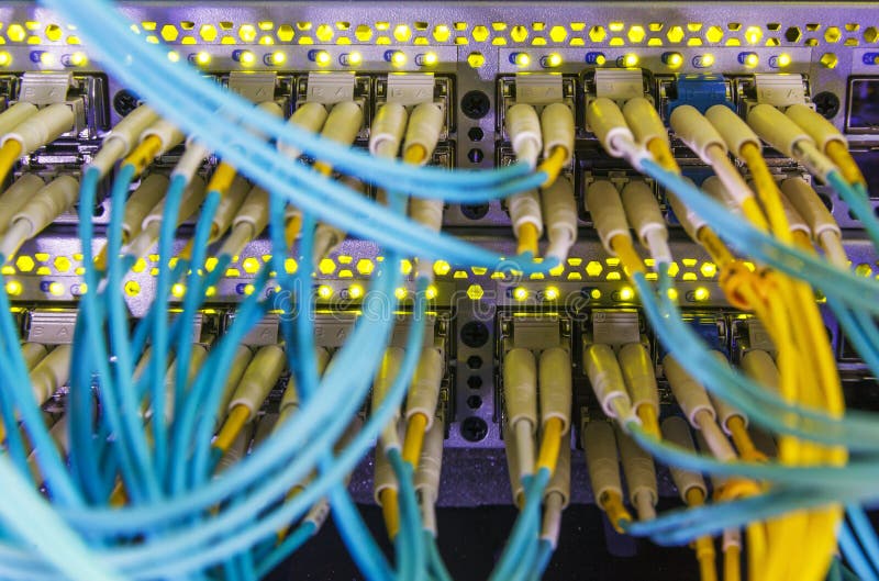 Optical Switch and Colorfull FC Cables Stock Photo - Image of generated ...