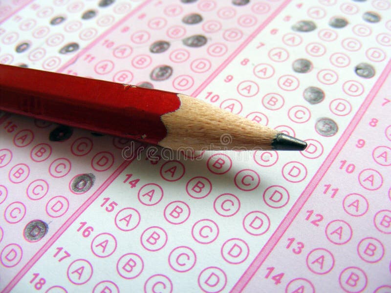 Optical Test Paper and Pencil Drawings for Educational Sites Stock ...