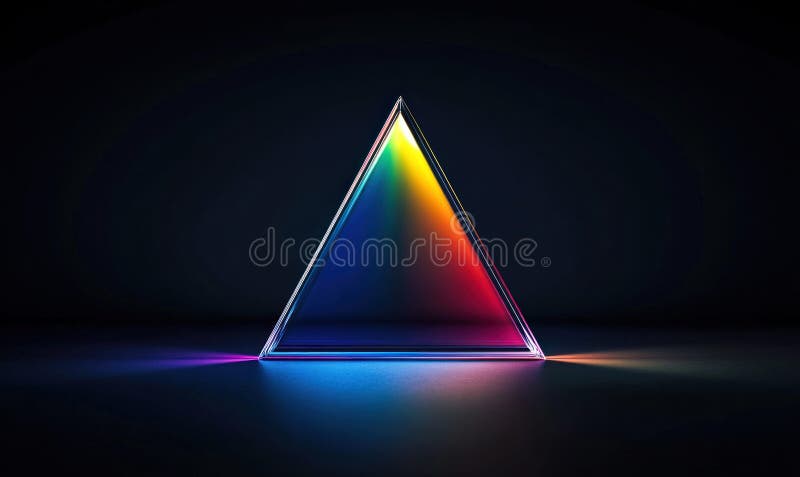 Triangular Prism Desk Clock Wet with Water Droplets. Stock Photo ...