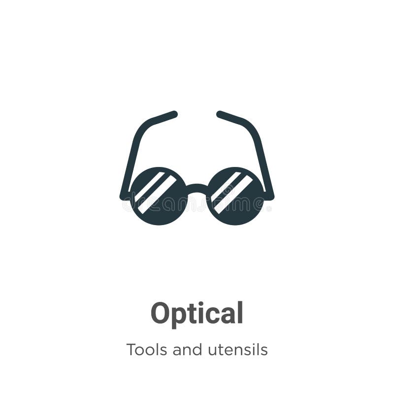Optical Vector Icon on White Background. Flat Vector Optical Icon ...
