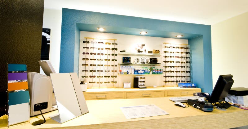 Opticial salon counter stock photo. Image of workplace - 10998884