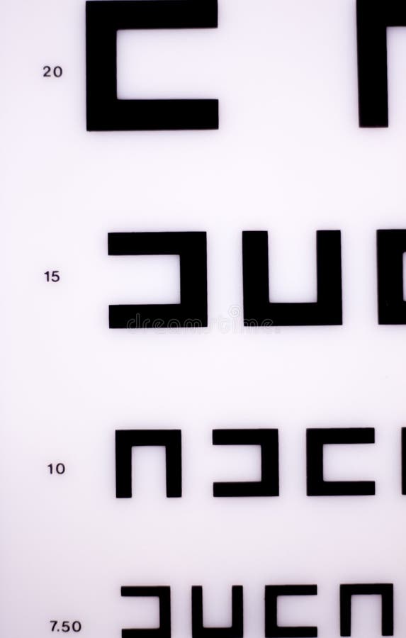 Optician eye test chart stock image. Image of long, color - 90209047