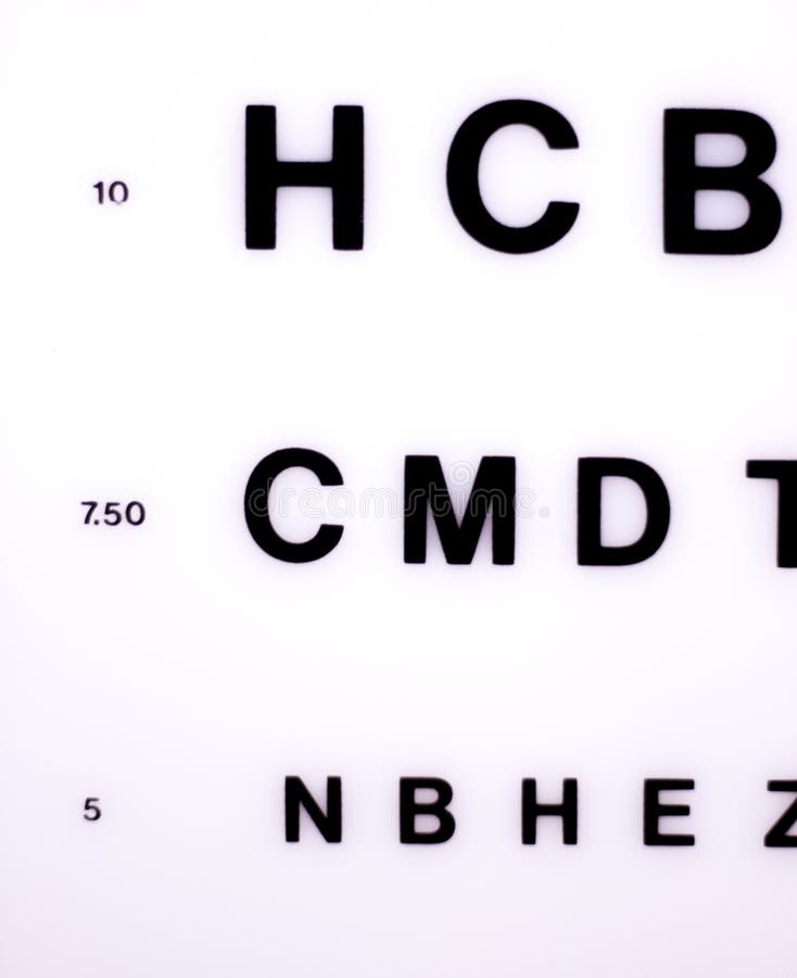 Optician eye test chart stock photo. Image of chart, blindness - 90465506