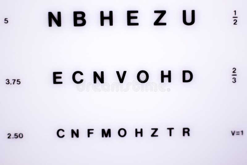 Optician eye test chart stock image. Image of concept - 90577065