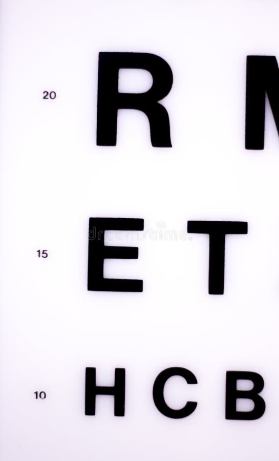 Optician eye test chart stock image. Image of colour - 91889591