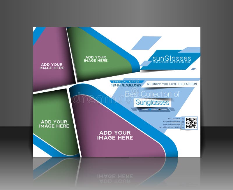 Optician Sunglasses Store Magazine Stock Vector - Illustration of ...