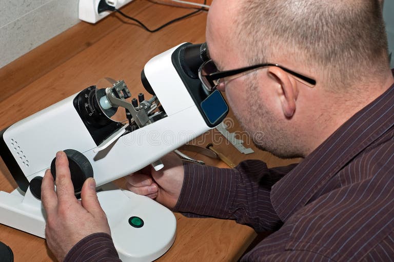 Optician in the Work, the Production Stock Photo - Image of medical ...