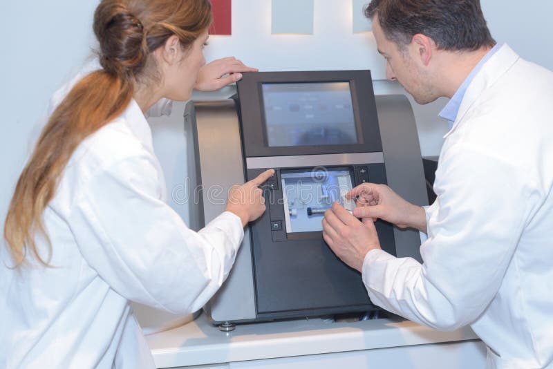 Opticians Working in Laboratory Stock Image - Image of health, diopter ...