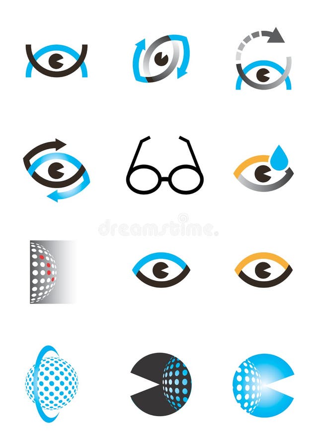 Optics eye icon set stock illustration. Illustration of vision - 31967673