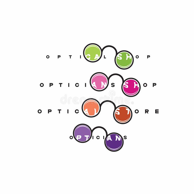 Optical Logo. stock vector. Illustration of magnifier - 237460498