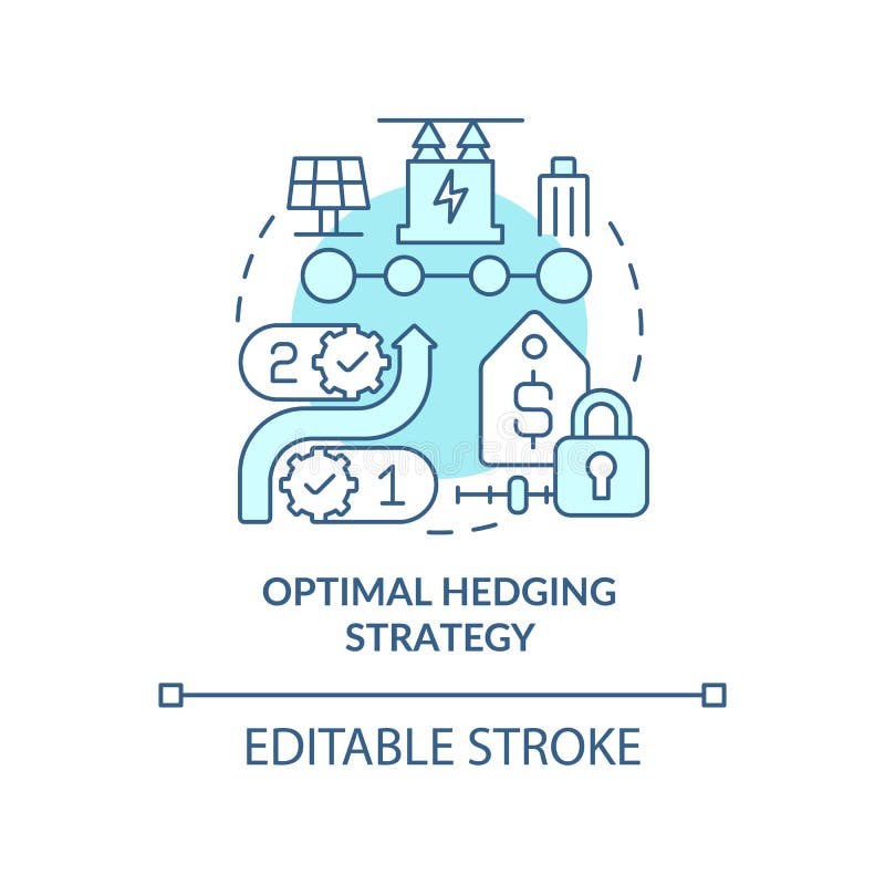 Optimal Hedging Strategy Turquoise Concept Icon Stock Vector ...