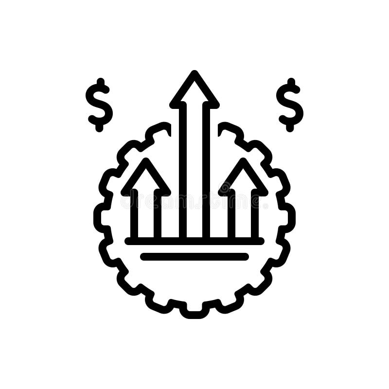 Black Line Icon for Optimal, Arrow and Optimization Stock Vector ...