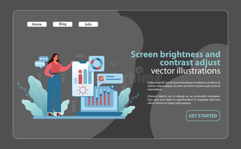 Optimal Screen Settings Illustration. a Stock Vector - Illustration of ...
