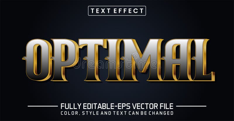Optimal Text Editable Style Effect Stock Vector - Illustration of word ...