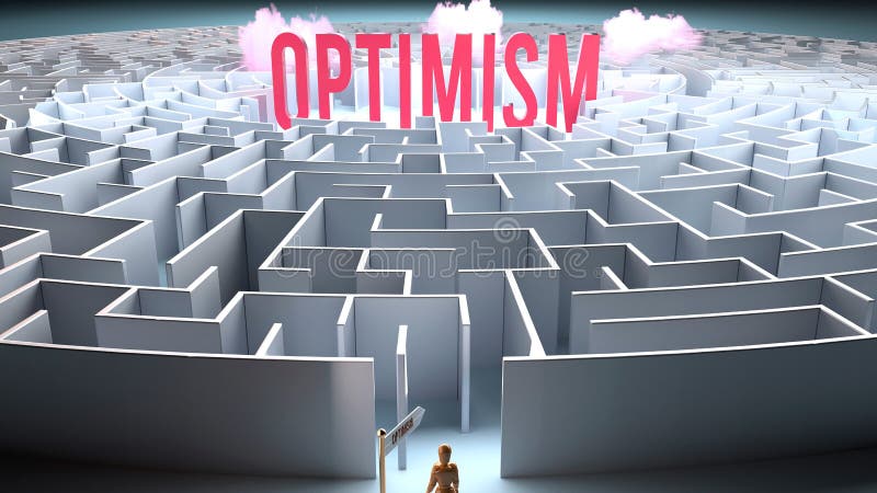 Optimism and a Complicated Path To it Stock Illustration - Illustration ...