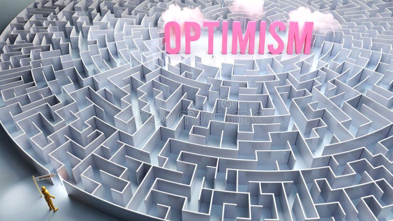 Optimism and a Difficult Path To it Stock Illustration - Illustration ...