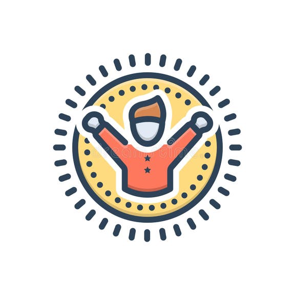 Color Illustration Icon for Optimism, Confidence and Hope Stock Vector ...