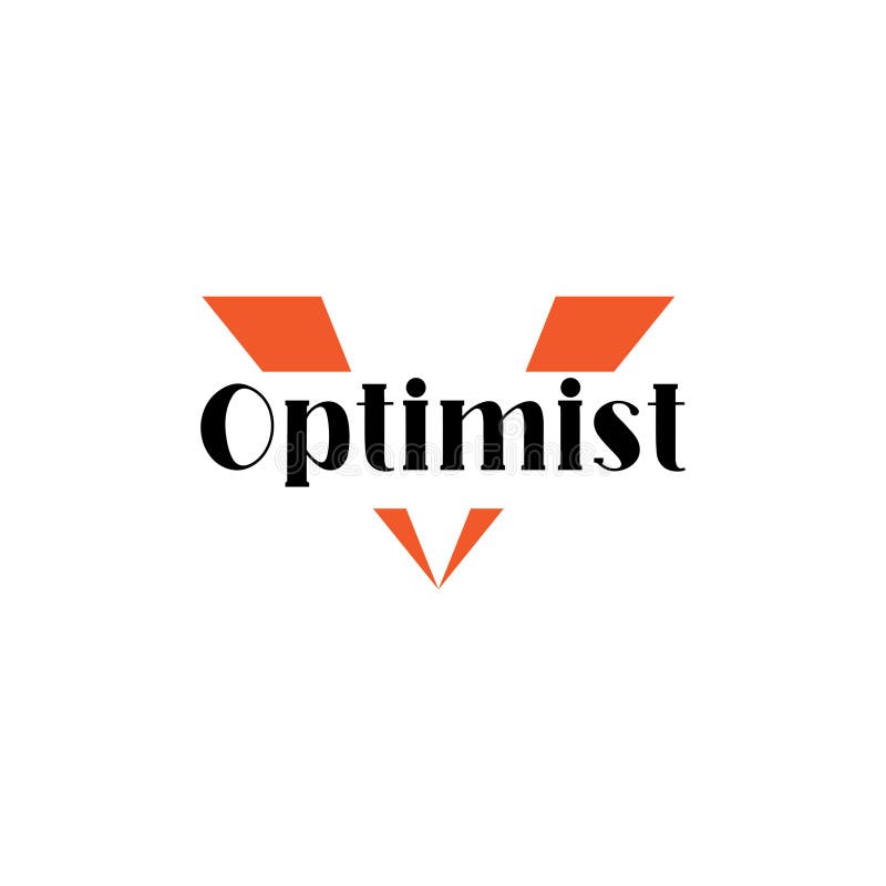 Optimist Logo Quote Design Lettering Typographic Vector Stock Vector ...