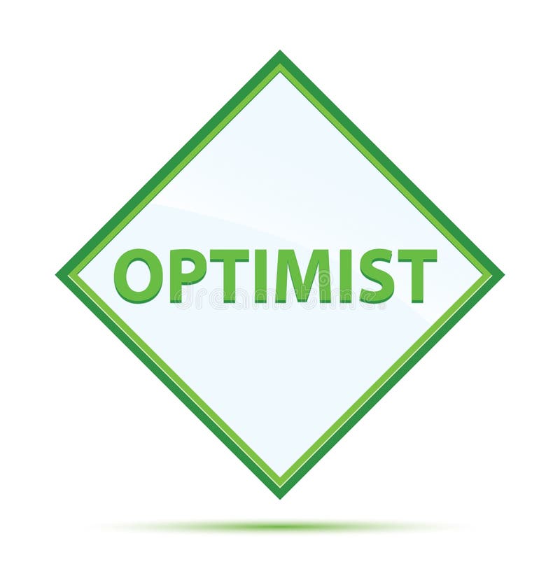 Optimist Modern Abstract Green Diamond Button Stock Illustration ...