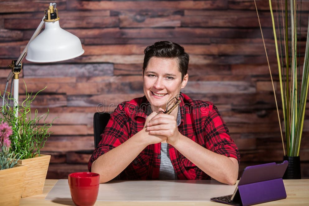 Optimistic Casual Office Worker Stock Photo - Image of youth, confident ...