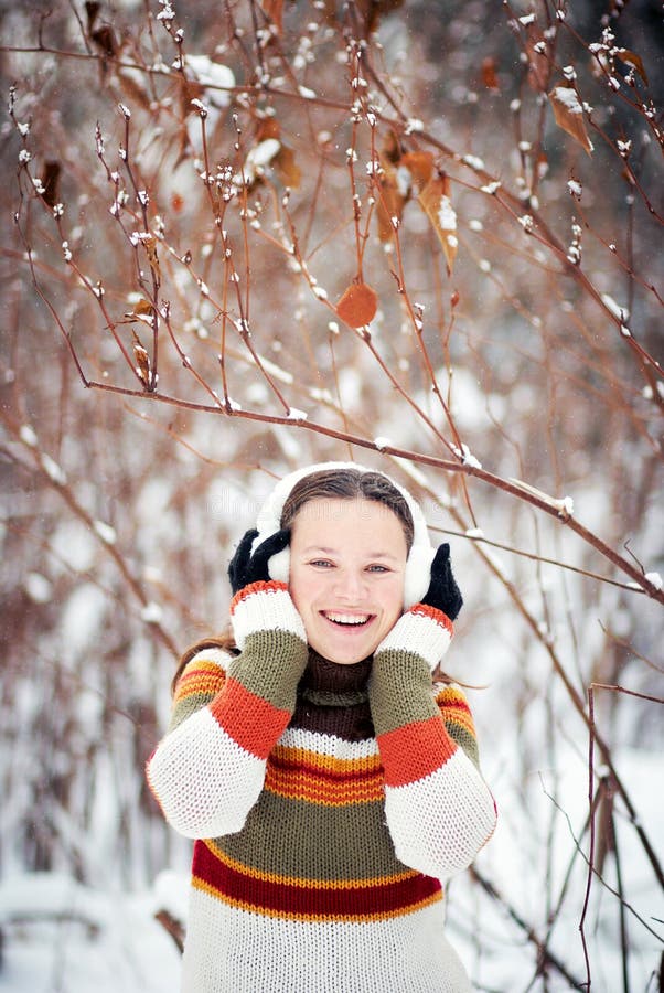 Optimistic girl stock photo. Image of positive, snow - 36385276